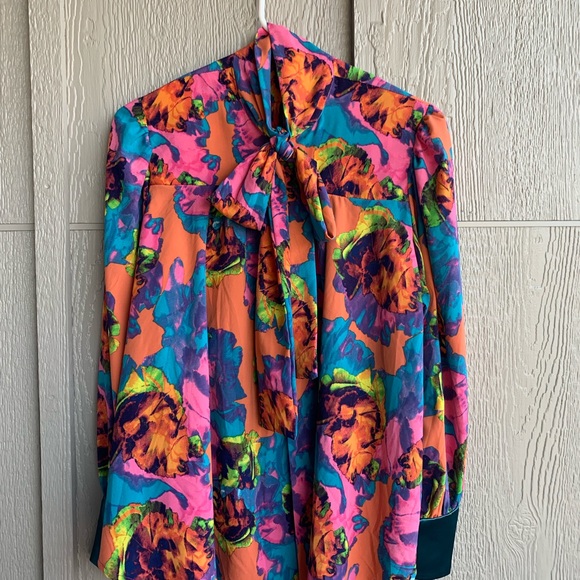 Tops | Custom Made Silk Blouse 7s Inspired | Poshmark